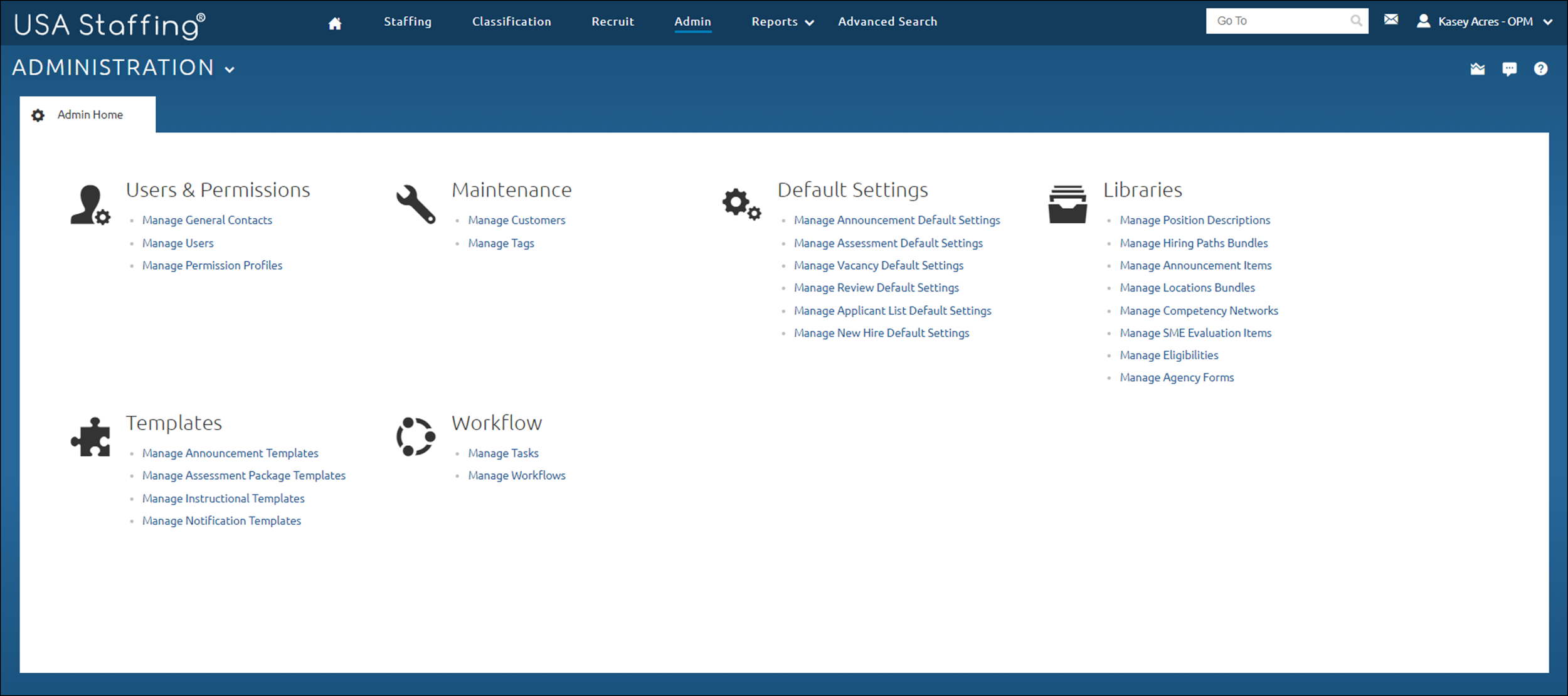 Libraries Overview – USA Staffing Online Help