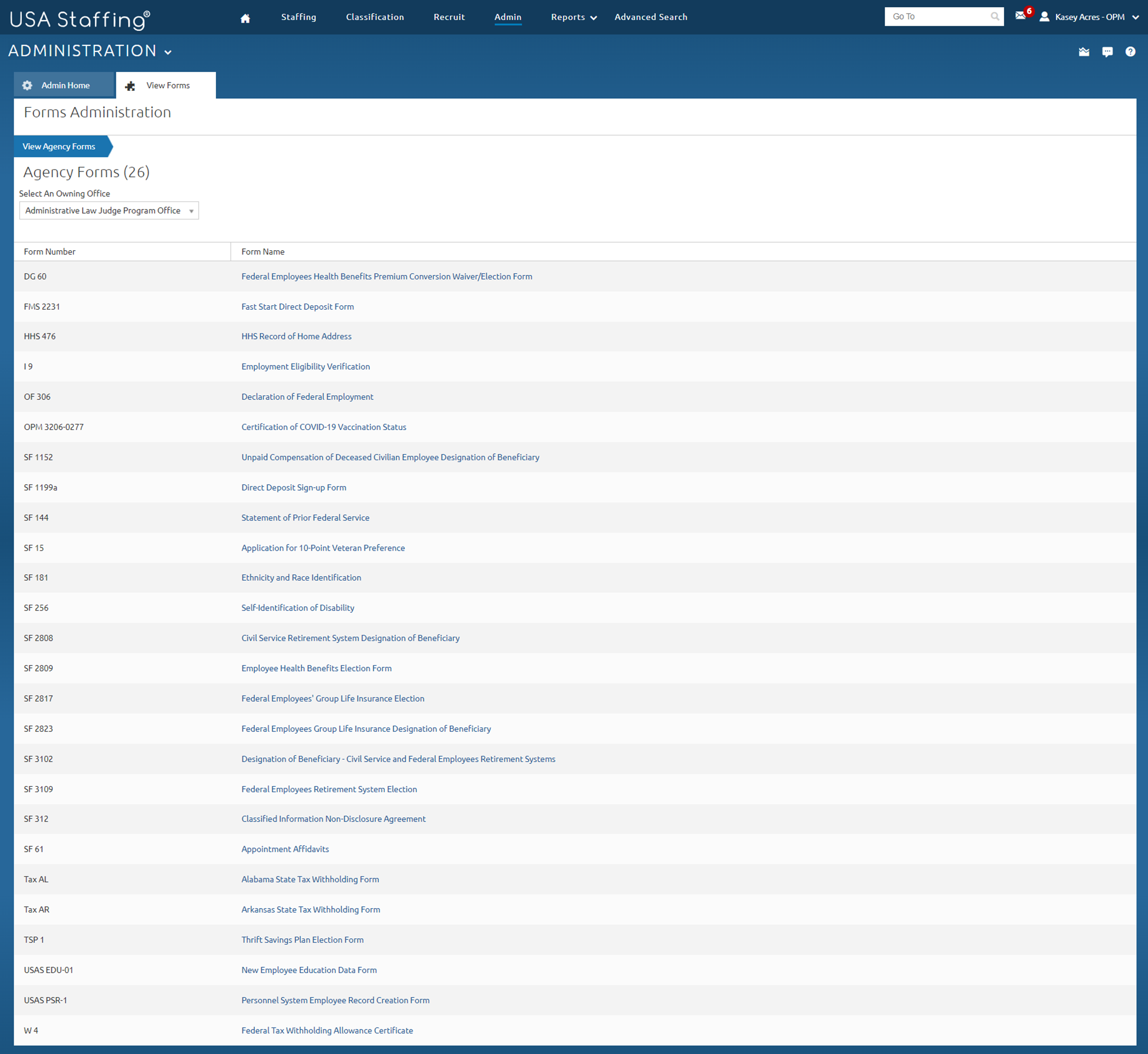 Agency Forms Overview – USA Staffing Online Help