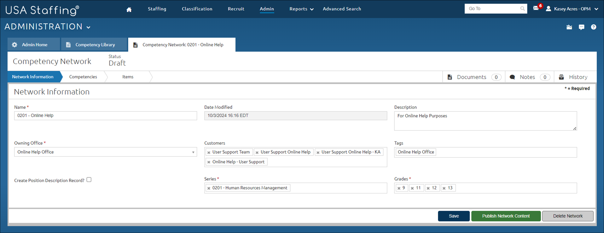 Edit Competency Network Overview – USA Staffing Online Help