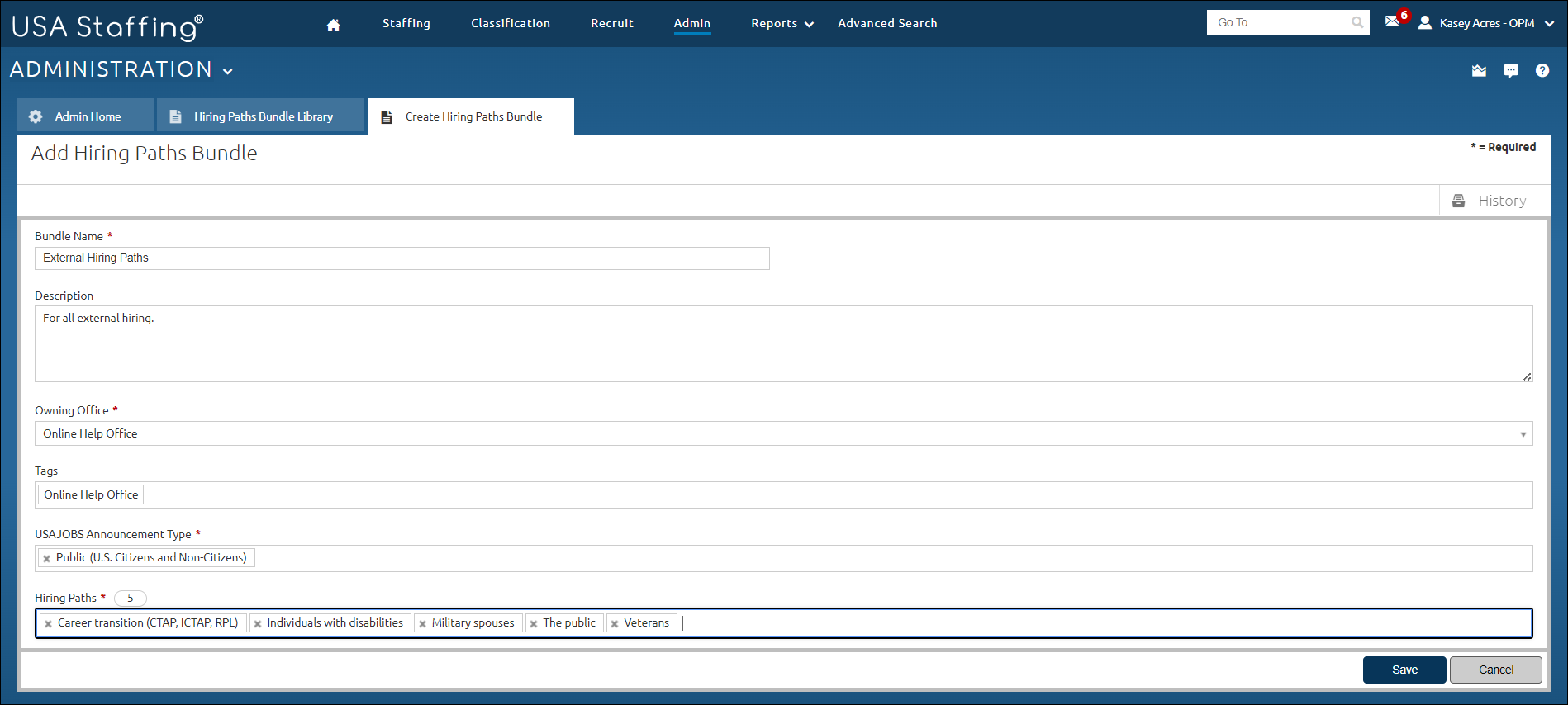 Create Hiring Paths Bundle Overview – USA Staffing Online Help