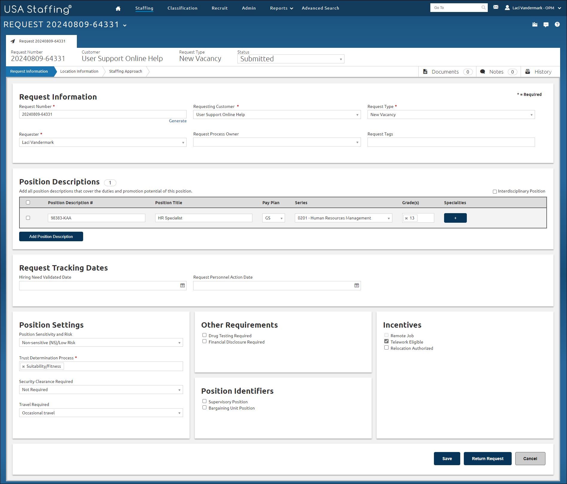 Approving a request – USA Staffing Online Help