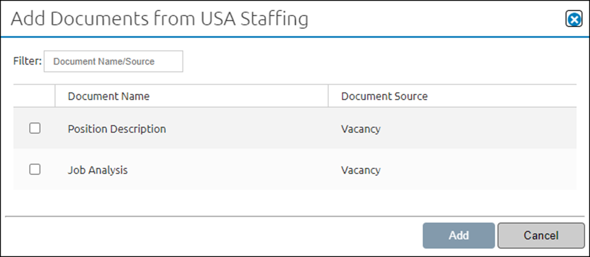 Adding a USA Staffing Vacancy Document – USA Staffing Online Help