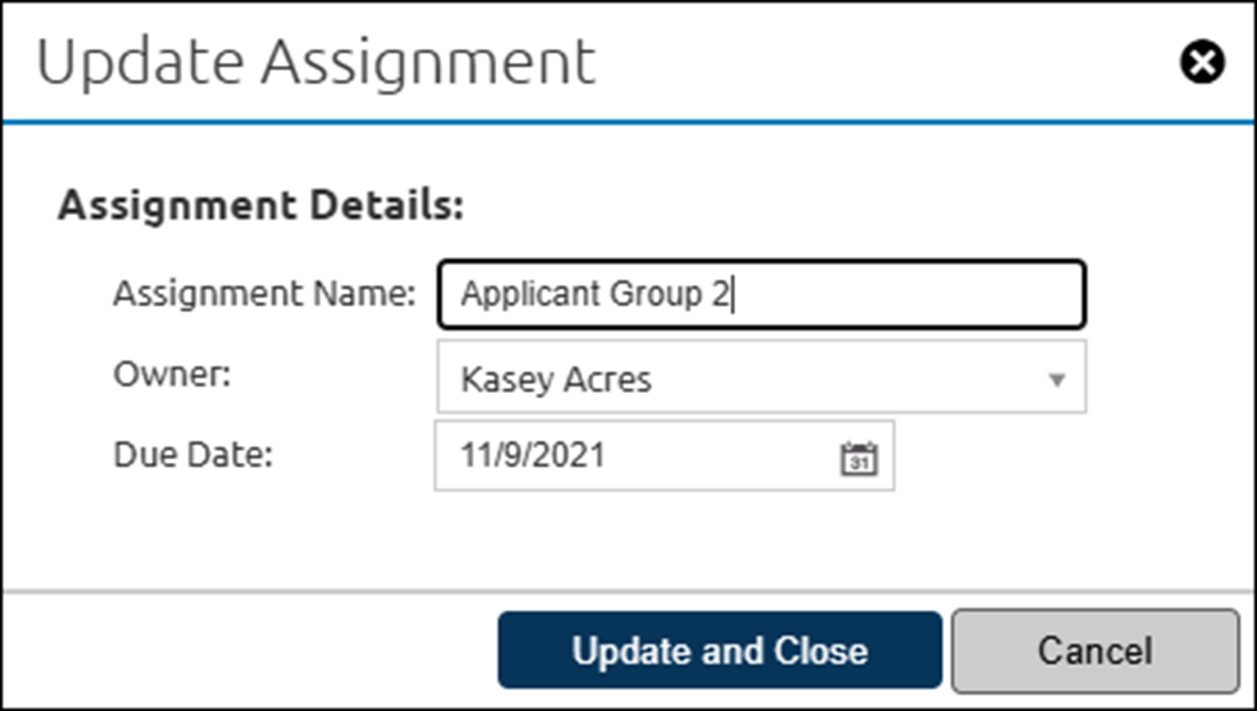 Updating an assignment – USA Staffing Online Help
