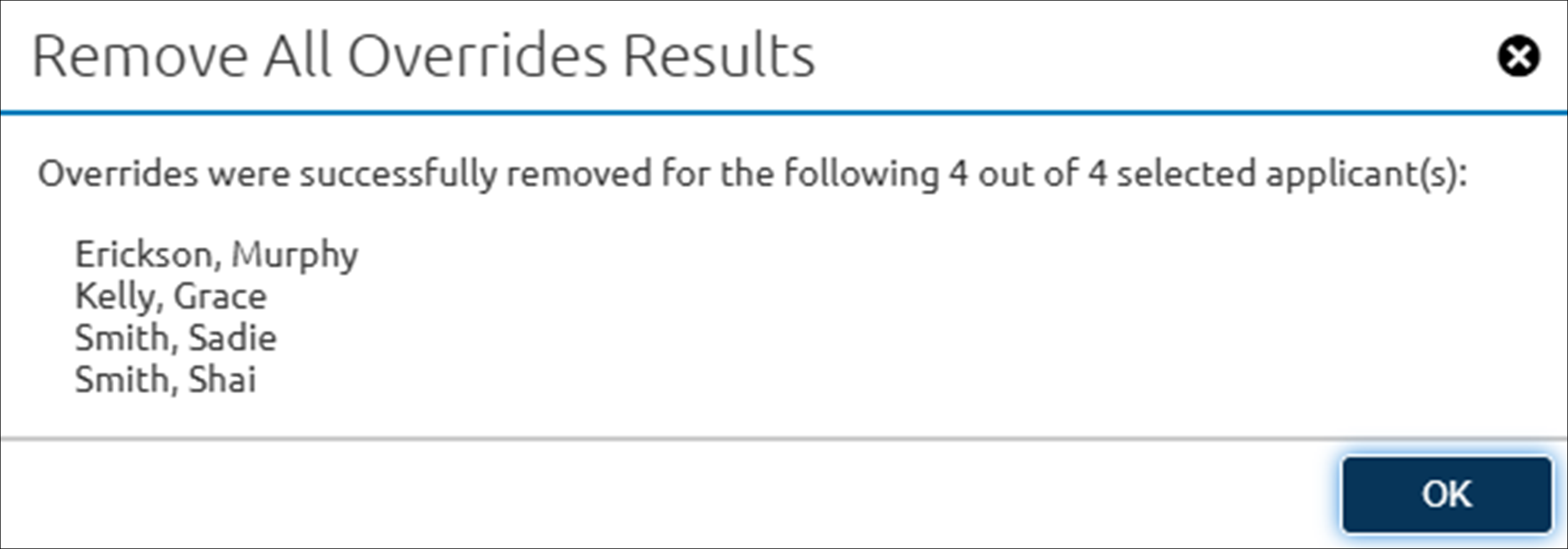 Removing overrides for applicants on an applicant list – USA Staffing ...