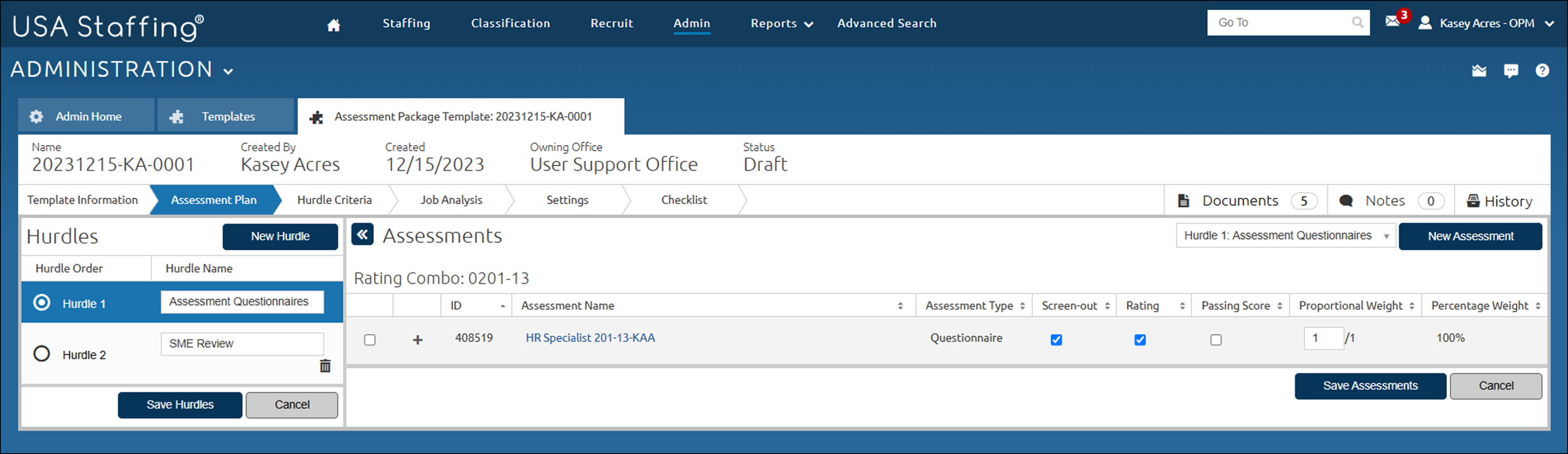 Assessment Package Template - Assessment Plan Overview – USA Staffing ...
