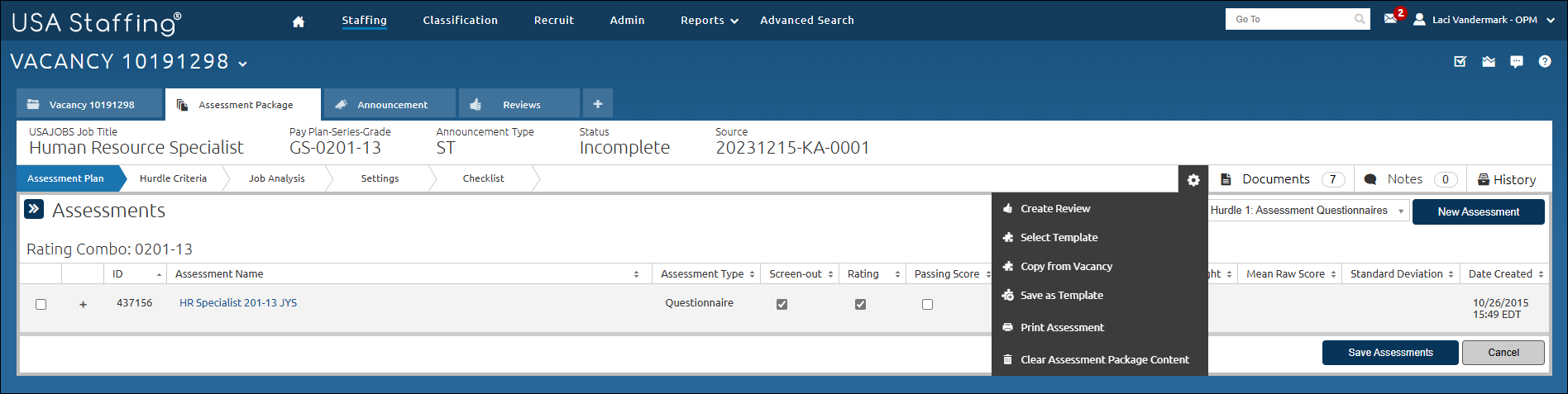 Printing an assessment – USA Staffing Online Help