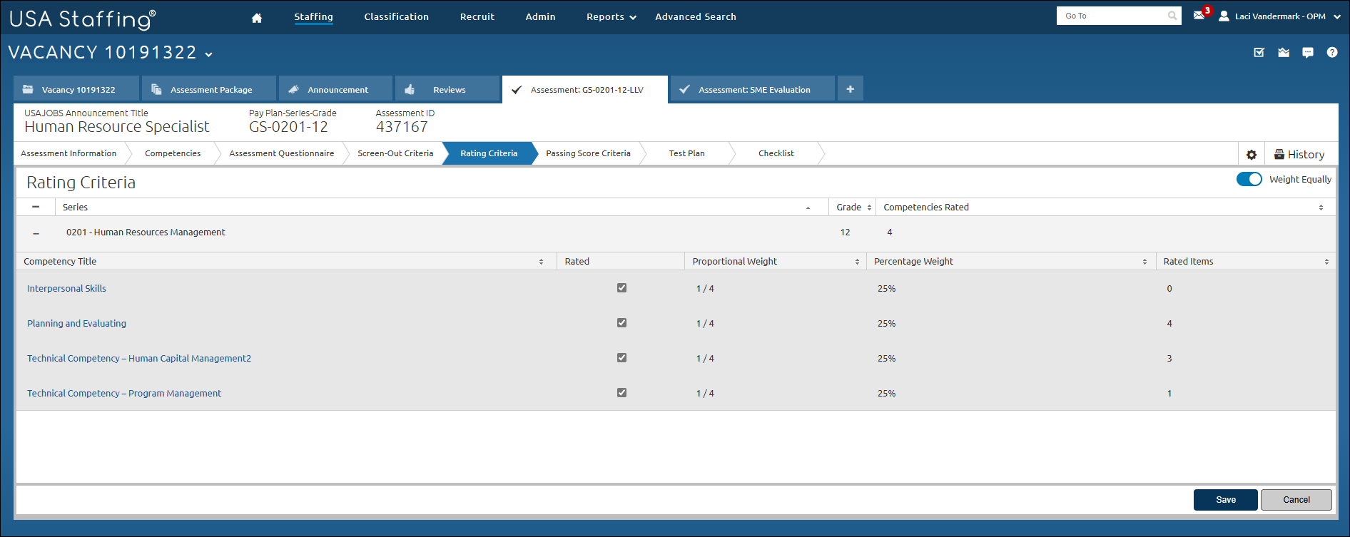 Rating Criteria Overview – USA Staffing Online Help