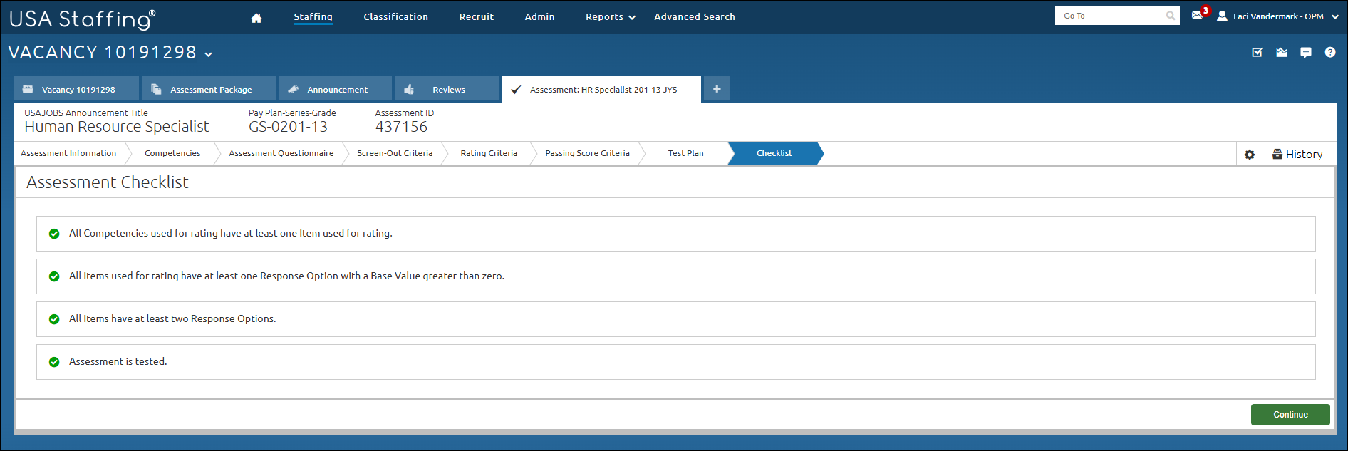 Assessment Checklist Overview – USA Staffing Online Help