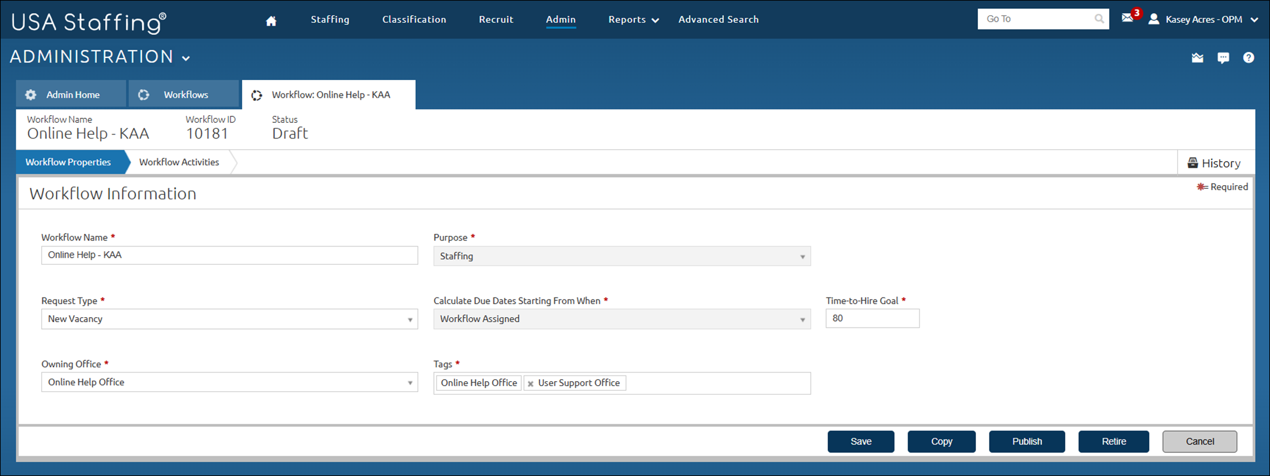 Workflow Properties Overview – USA Staffing Online Help