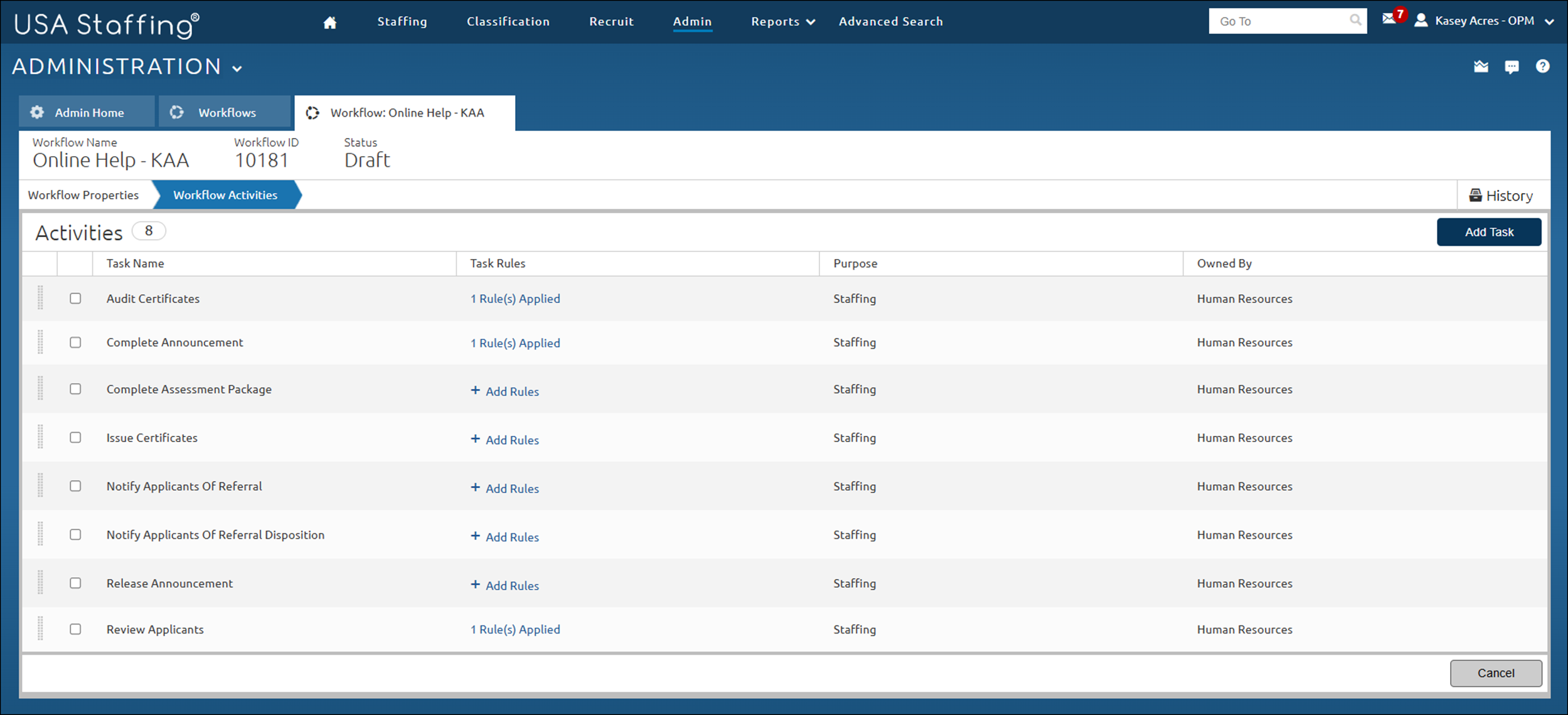 Workflow Activities Overview – USA Staffing Online Help