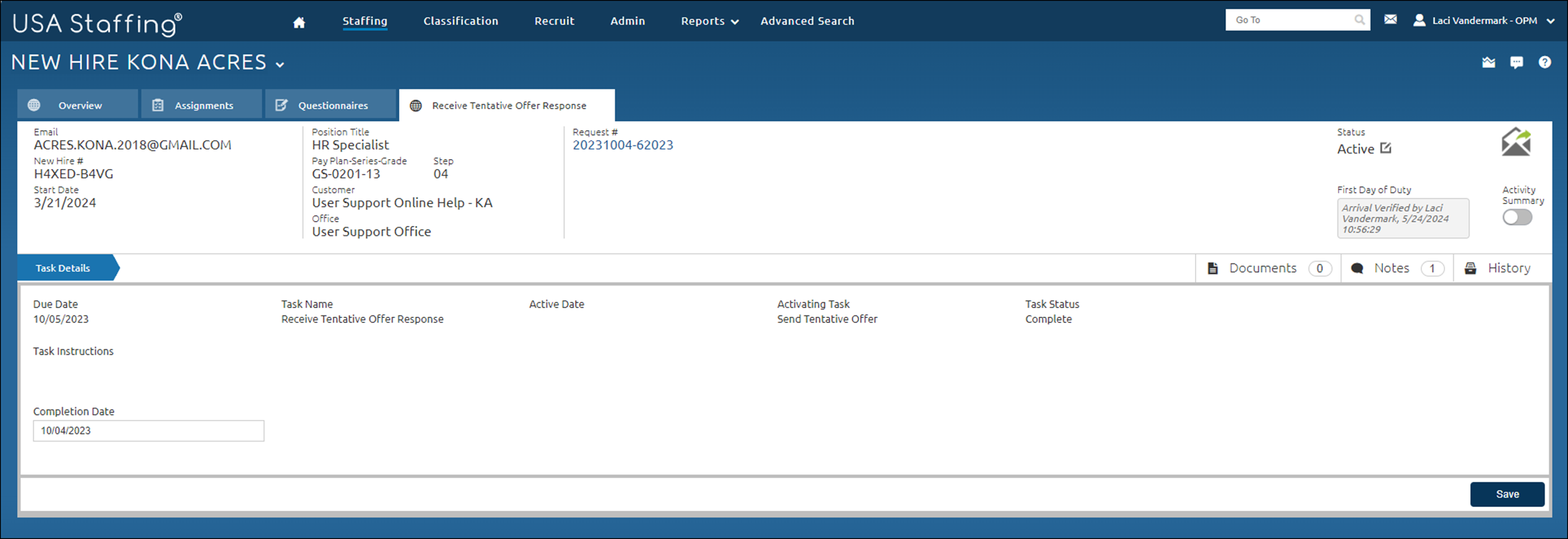 Task Details Overview – USA Staffing Online Help