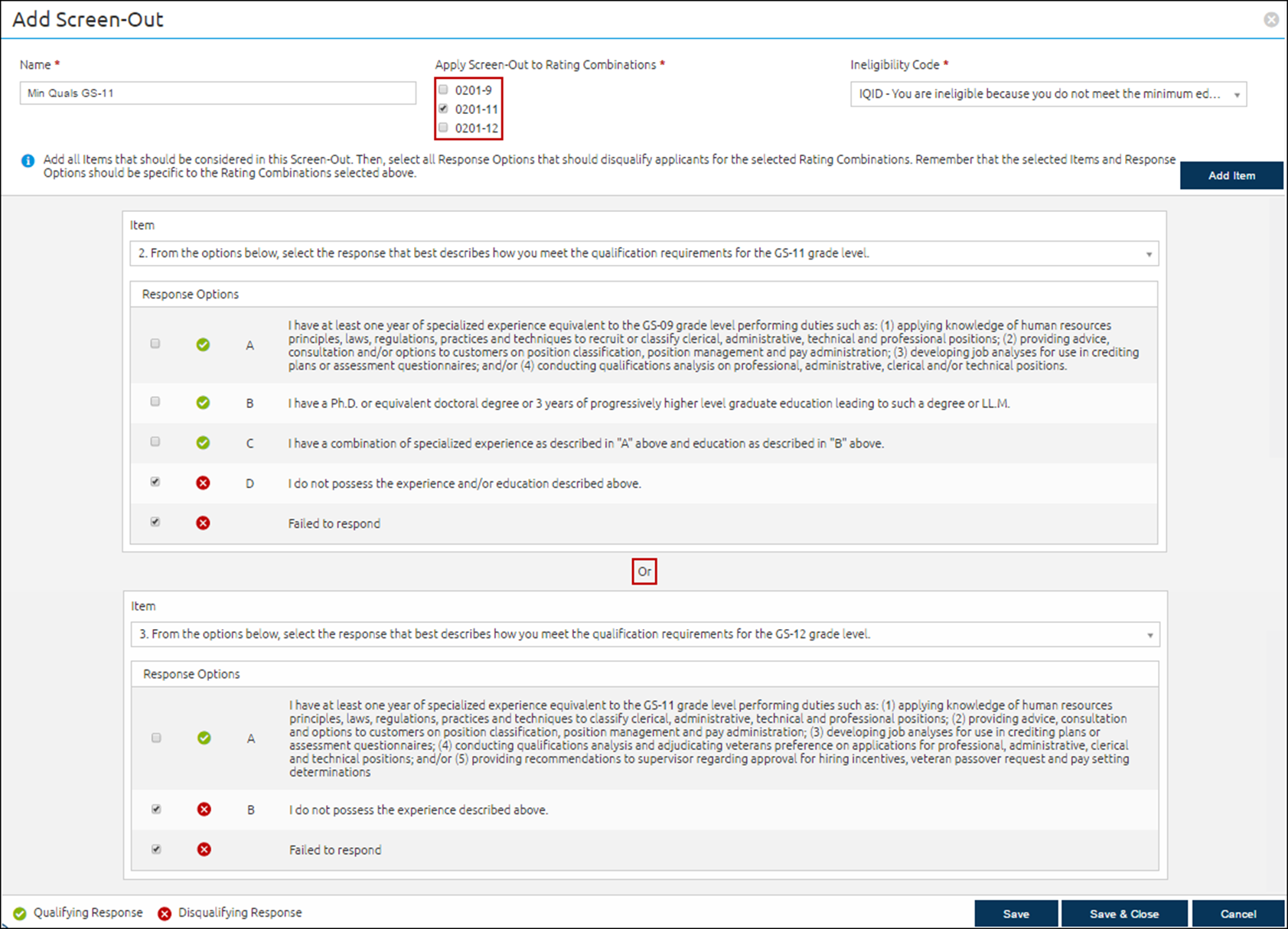 Setting up screen-out criteria for multi-grade assessments – USA ...