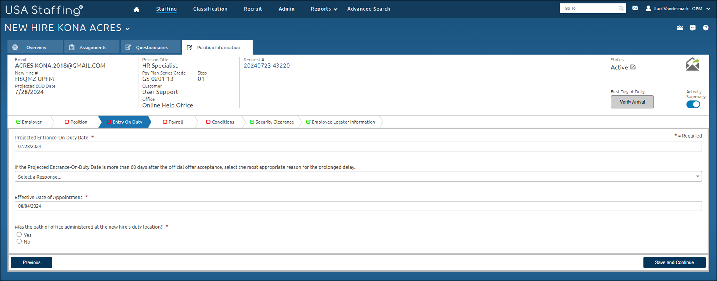 Position Information Questionnaire Overview – USA Staffing Online Help