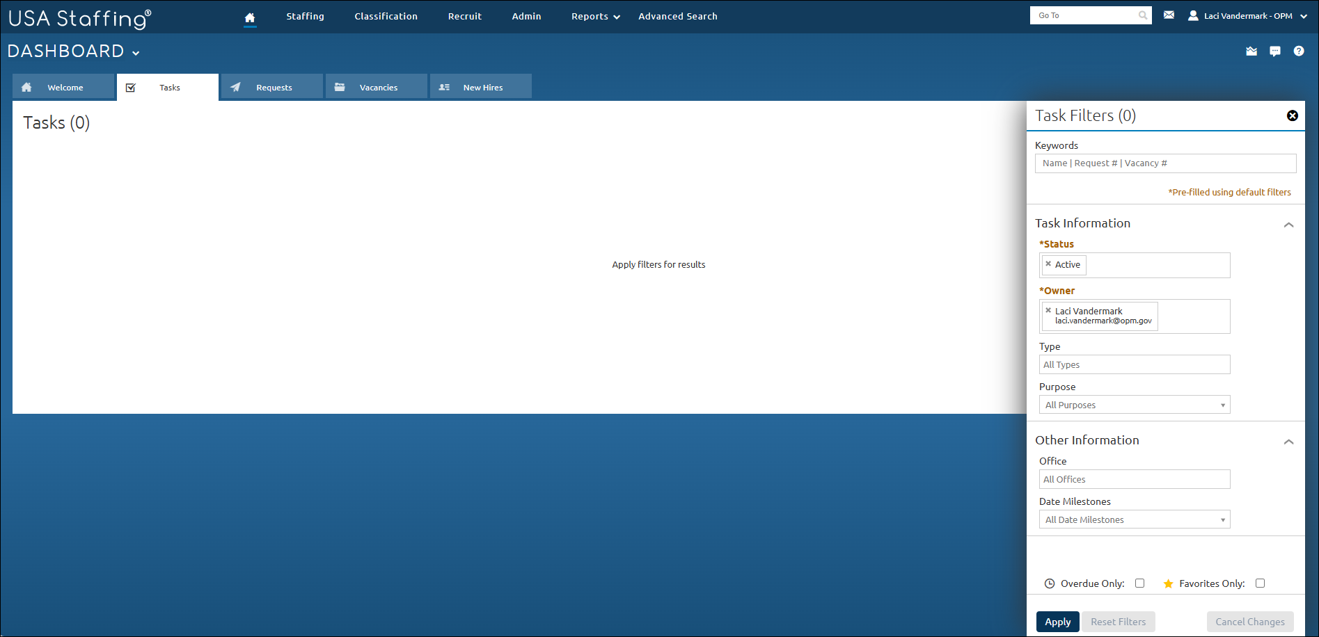 Tasks Overview – USA Staffing Online Help