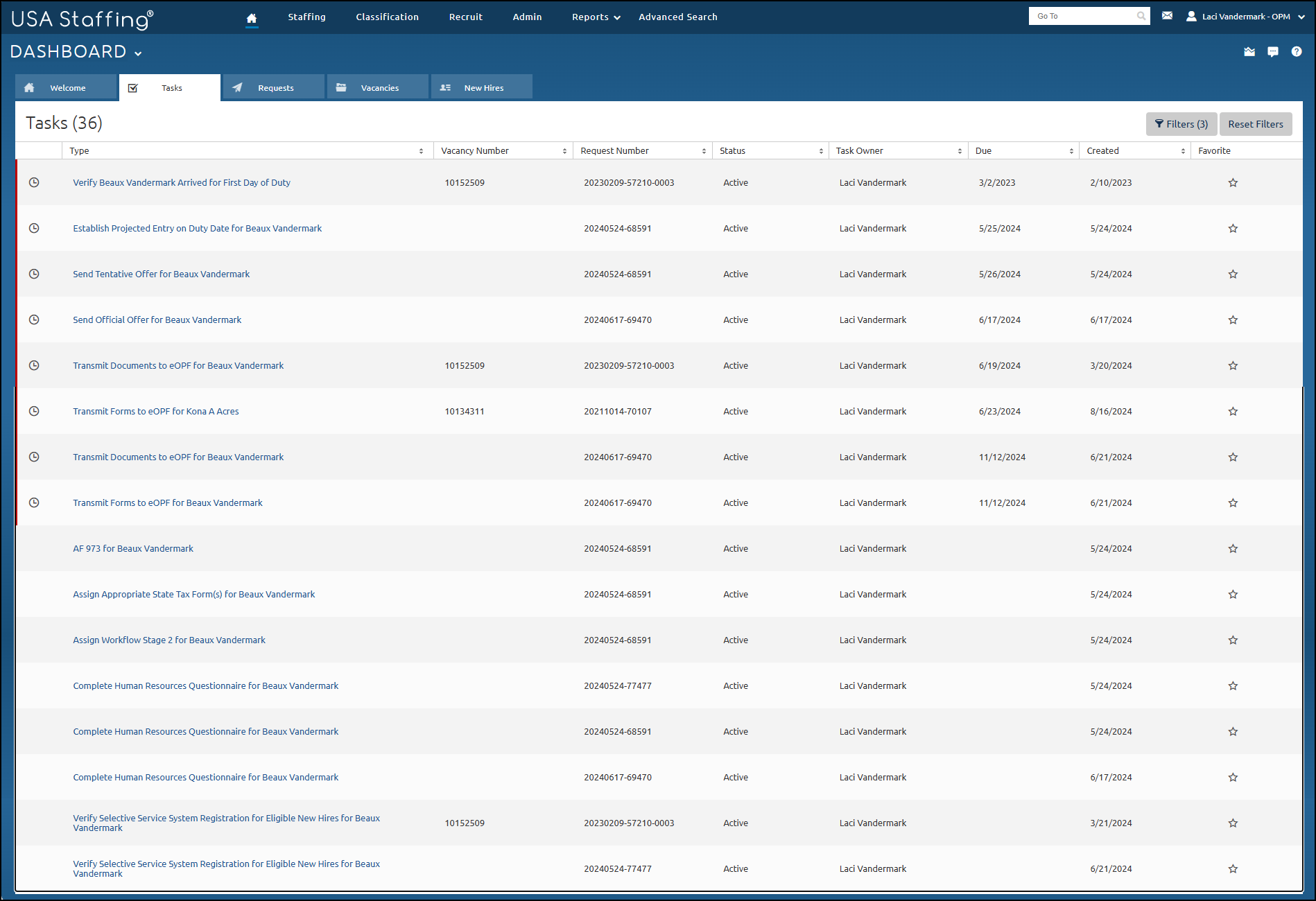 Sorting tasks – USA Staffing Online Help