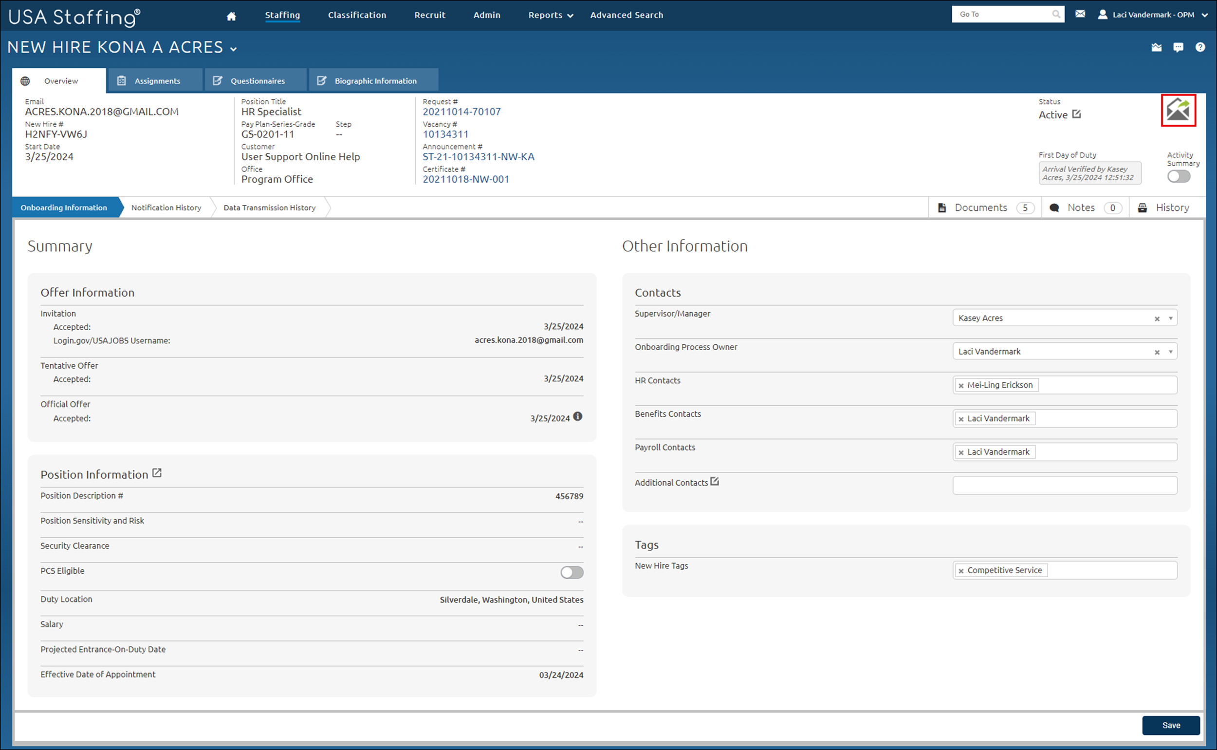 Creating a draft notification – USA Staffing Online Help