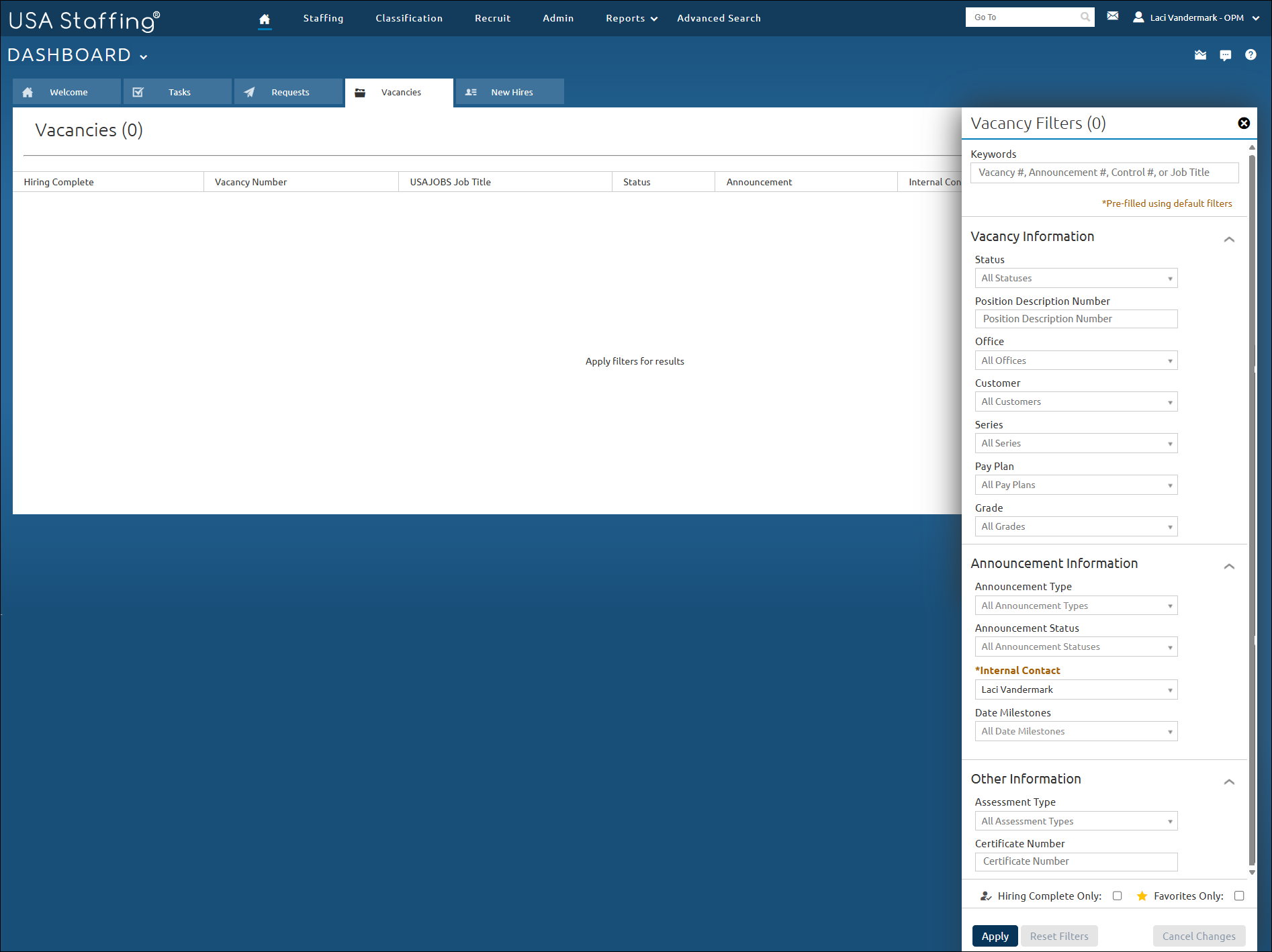 Vacancies Overview – USA Staffing Online Help