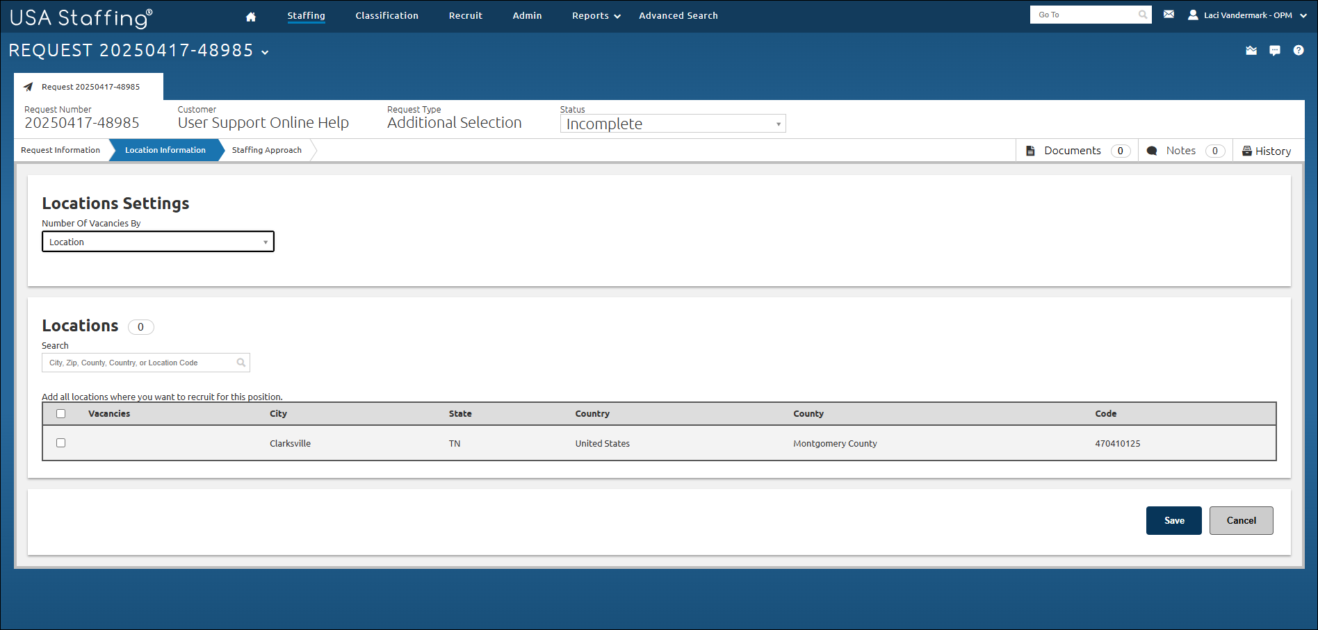 Linking an additional selection request to a vacancy – USA Staffing ...