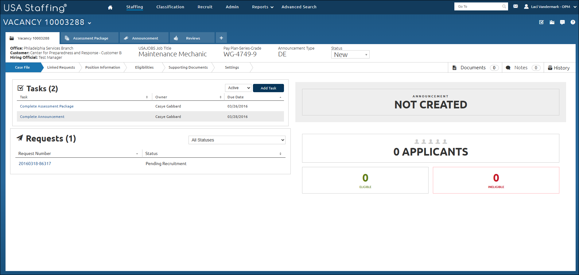 Creating a wage grade vacancy – USA Staffing Online Help