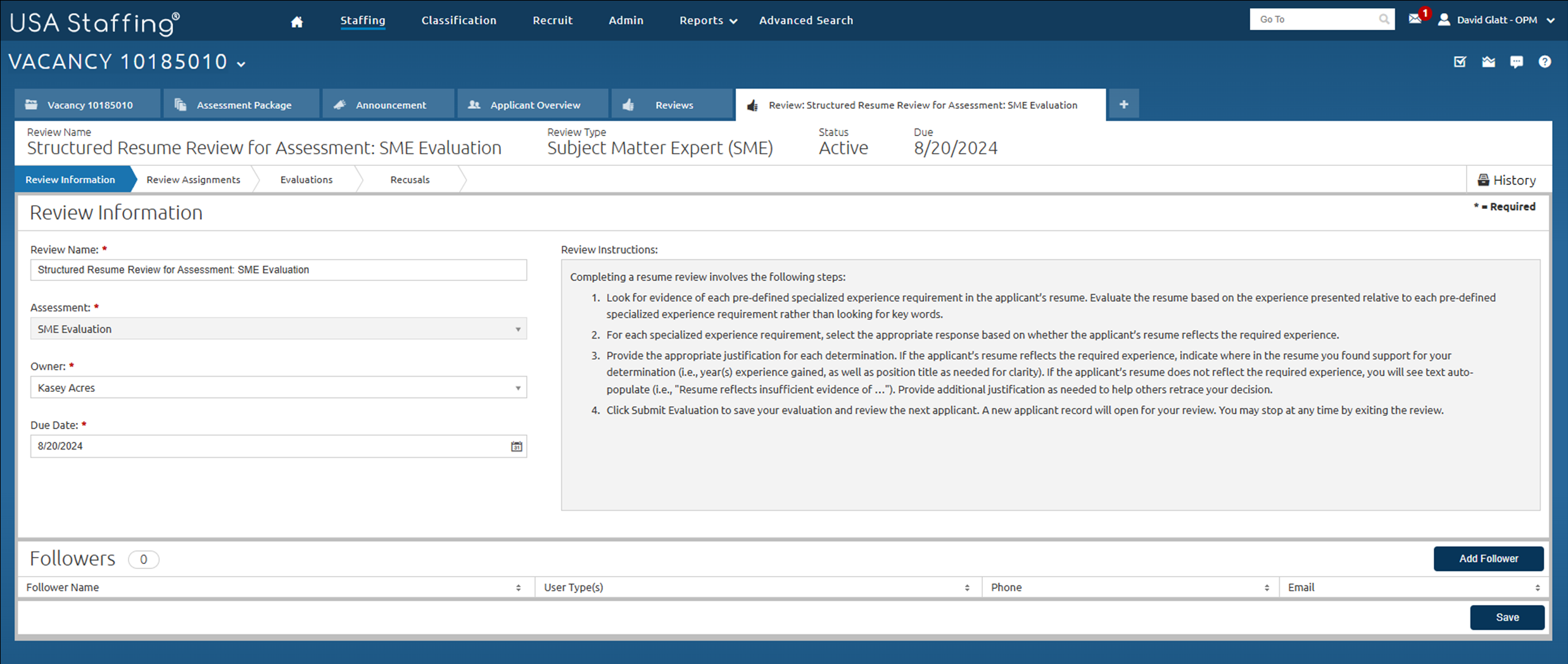 Configuring a subject matter expert (SME) review – USA Staffing Online Help