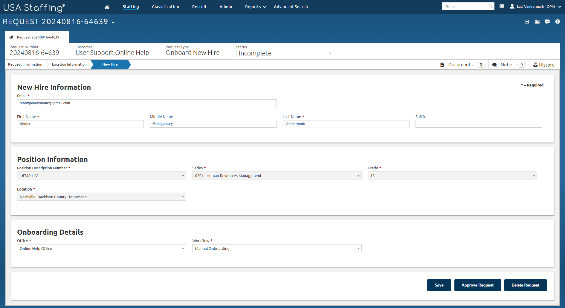 New Hires Request Overview – USA Staffing Online Help