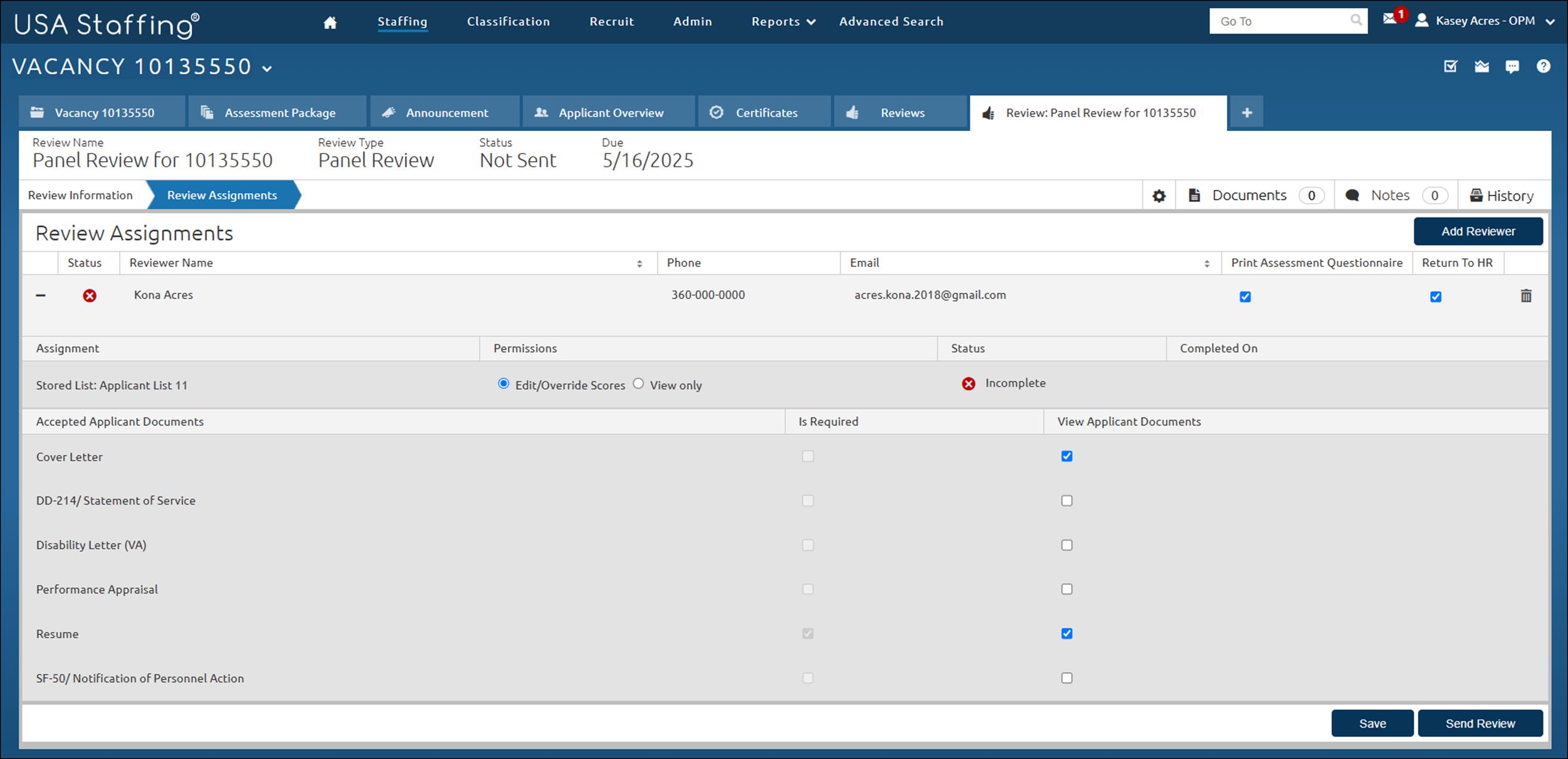 Panel Review - Review Assignments Overview – USA Staffing Online Help