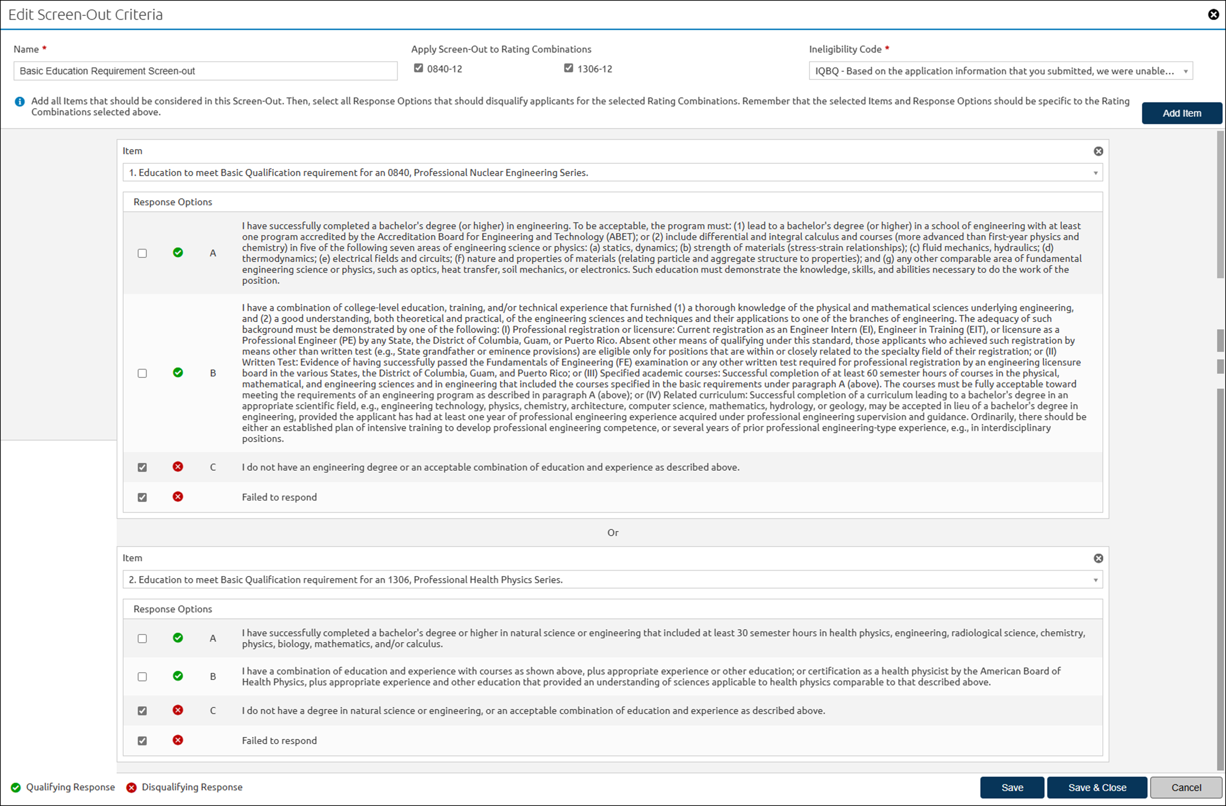 Creating an interdisciplinary assessment – USA Staffing Online Help